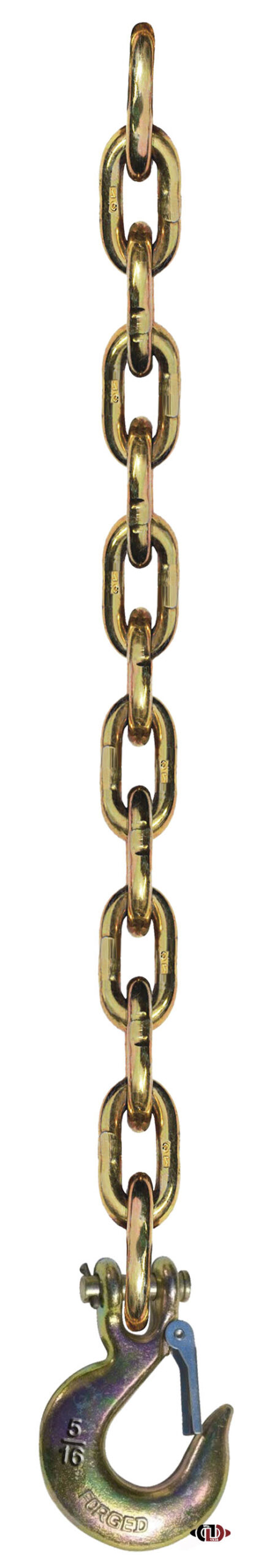 5/16" x 4' G7 - Heavy Duty Trailer Safety Chains with Latched Hook DBC ...